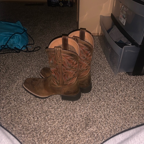 Ariat | Shoes | Ariat Brown Boots Used One Time For A Quinceanera Size ...